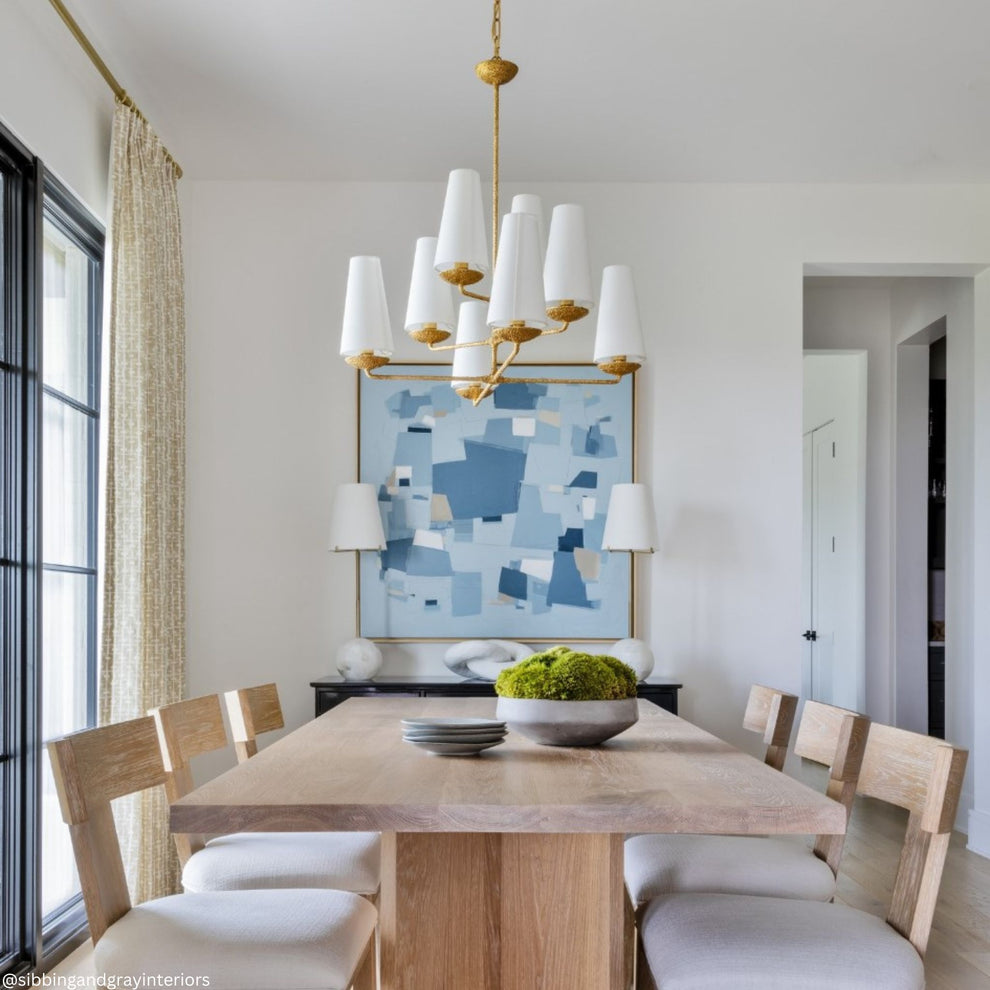 AERIN Fontaine Large Offset Chandelier - Gilded Plaster – Luxe Pendant ...