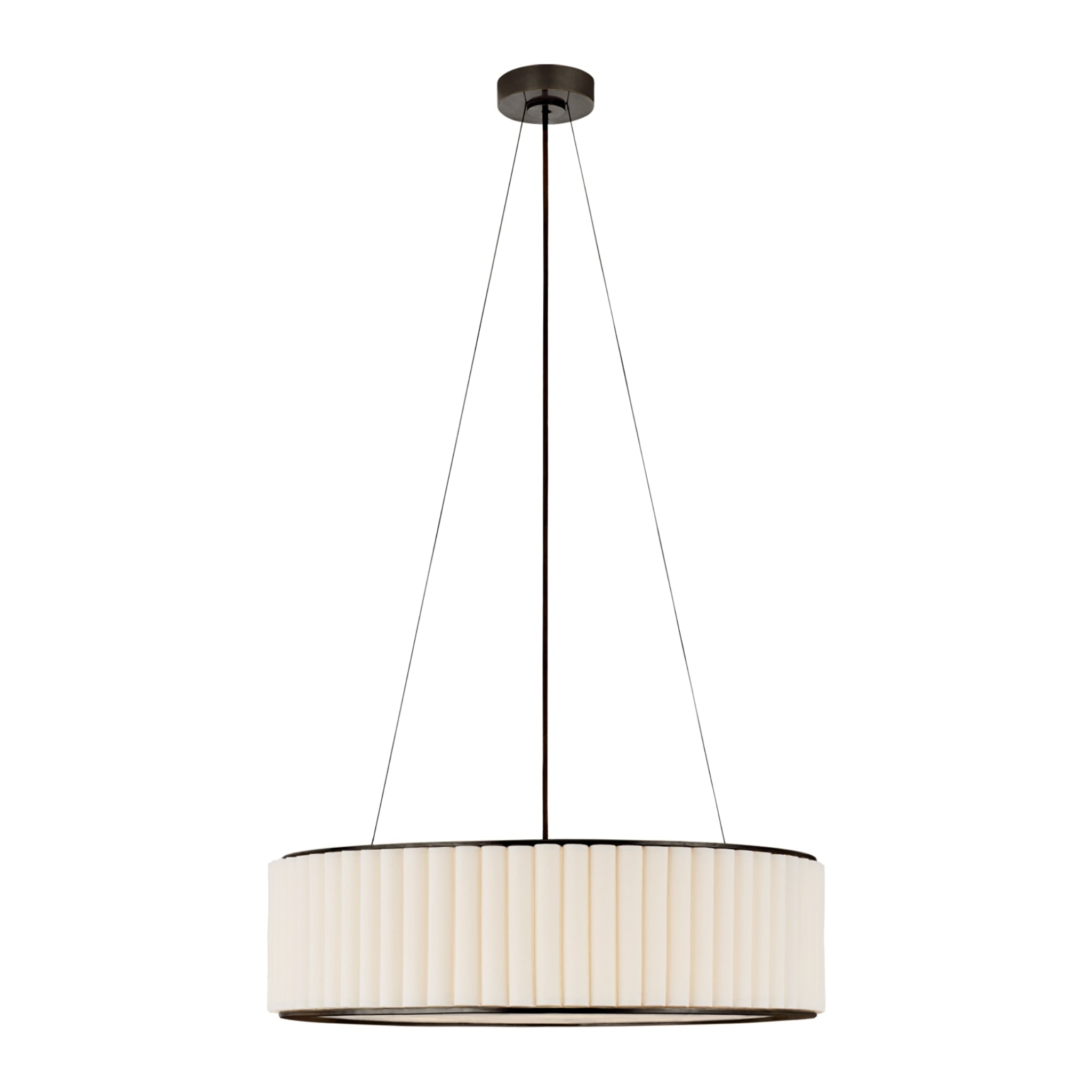 Ian K. Fowler Palati Large Linen Hanging Shade - Bronze – Luxe Pendant ...