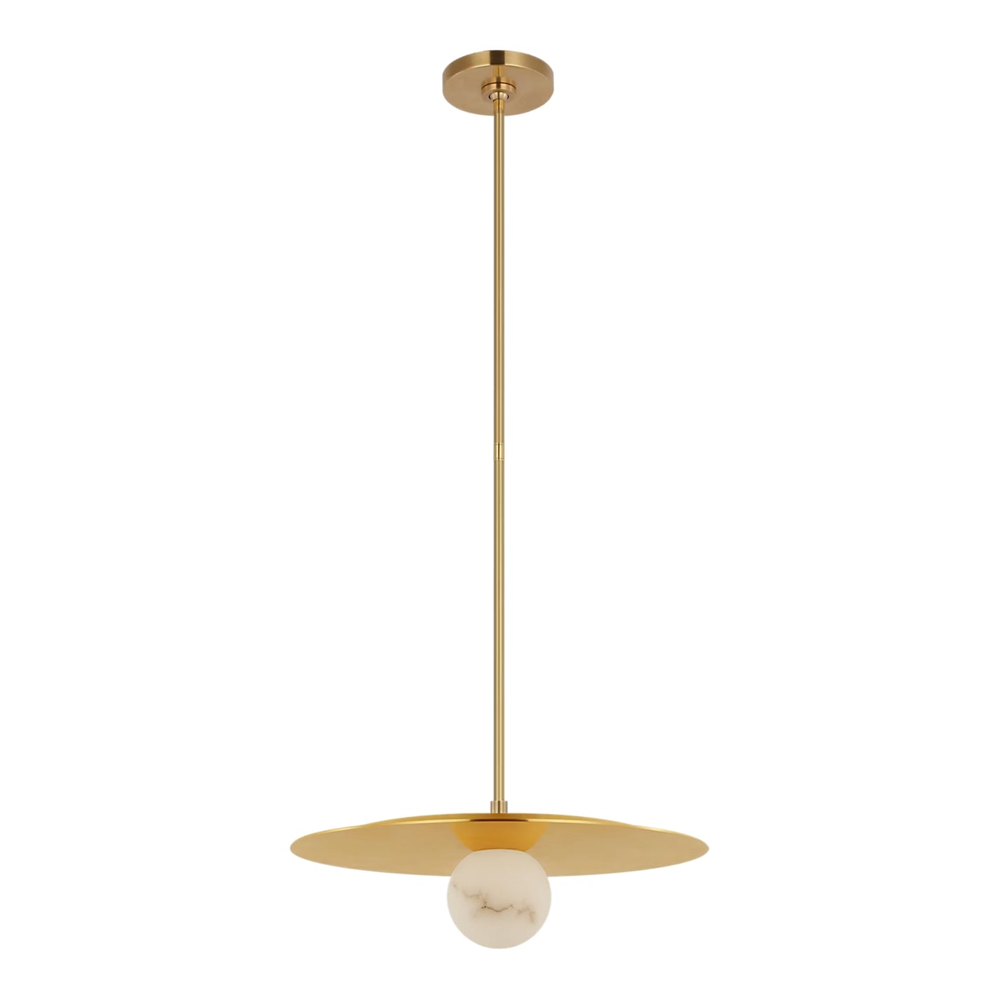 Kelly Wearstler Pertica 18" Alabaster Disc Pendant Light - Mirrored ...