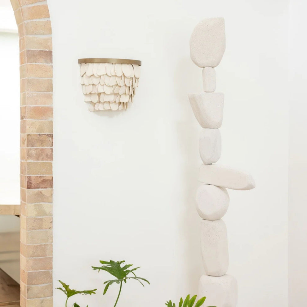 Petal Handmade Clay Wall Sconce – Luxe Pendant Lighting
