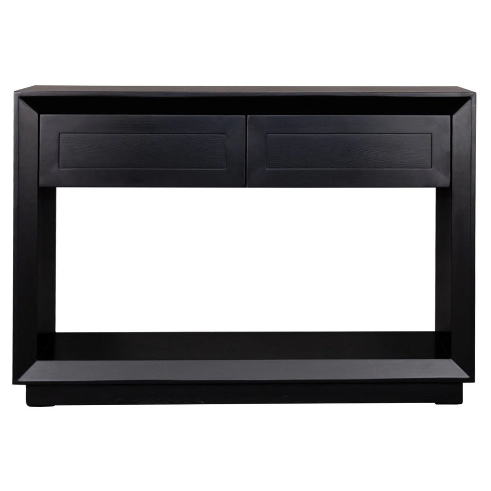 Balmain Small Two Drawer Open Console Table - Black – Luxe Pendant Lighting