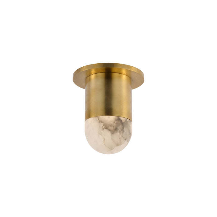 Kelly Wearstler Melange Alabaster Mini Monopoint Flush Mount - Brass ...