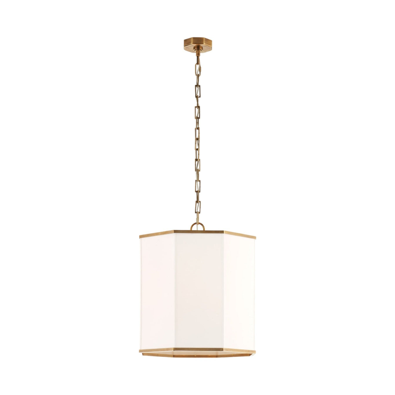 AERIN Laban Hanging Linen Shade Pendant Light - Brass – Luxe Pendant ...